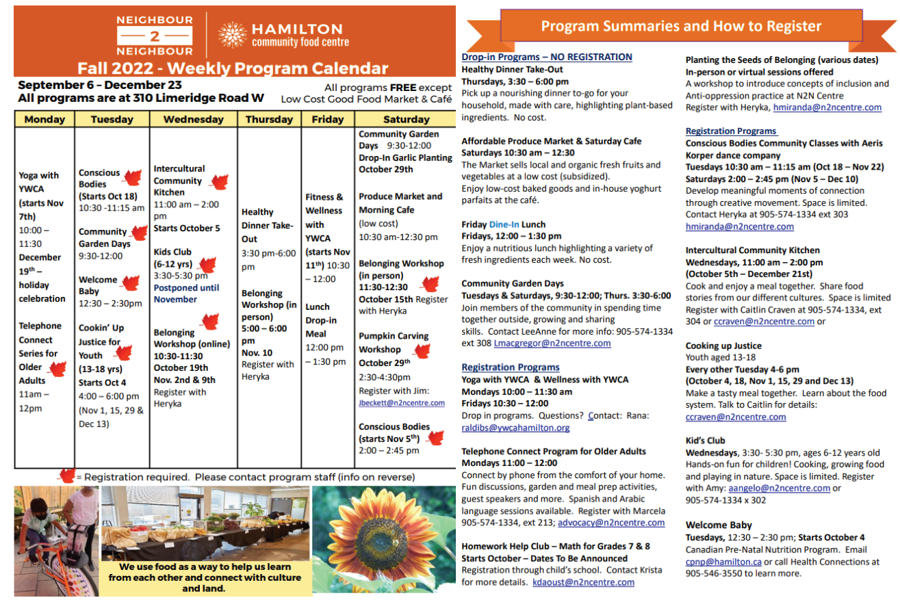 Hamilton Community Food Centre | Neighbour to Neighbour Centre